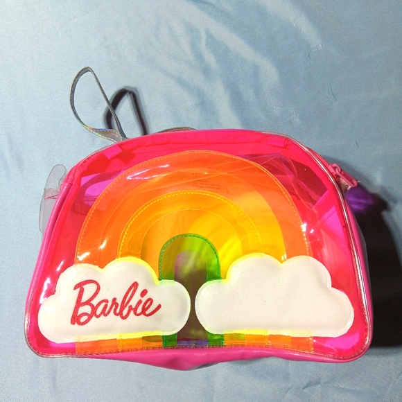 Barbie | Bags | 200s Barbie Rainbow Handbag Purse Seethrough Barbie ...
